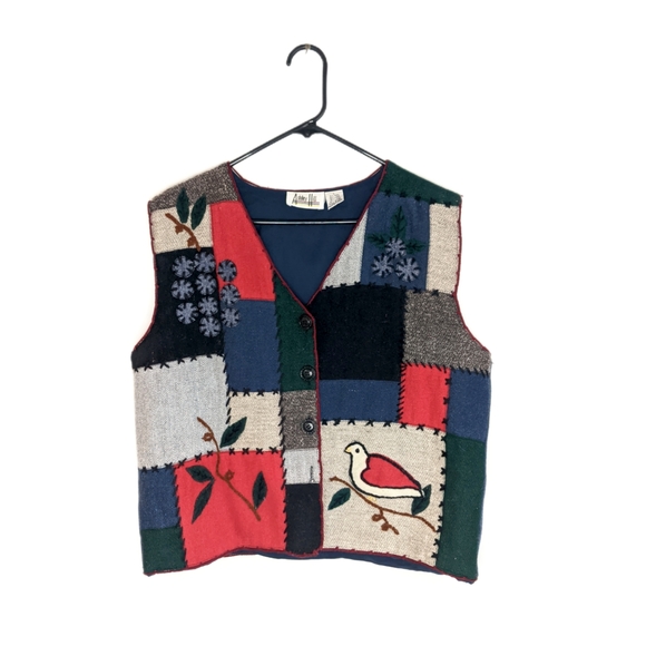 Vintage | Jackets & Coats | Vintage 8s Color Blocked Quilted Patchwork ...